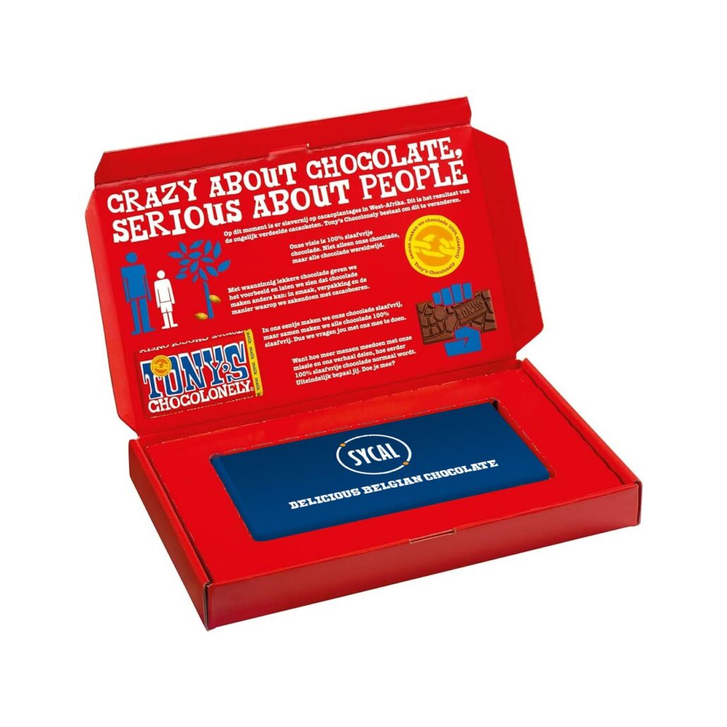 Custom Tony's Chocolonely Gift Box | Sycal Promotional Merchandise