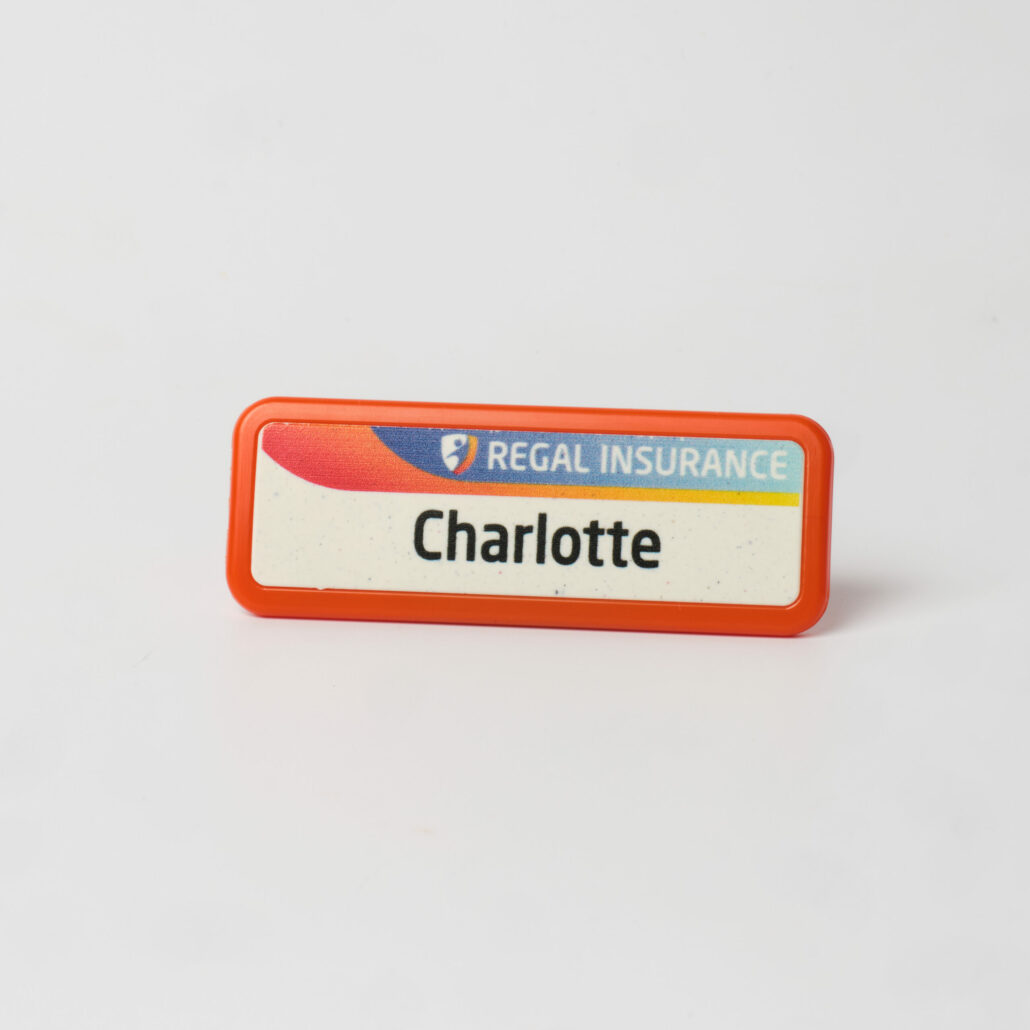 Always Recycled Thin Rectangle Name Badge | Sycal Promotional Merchandise