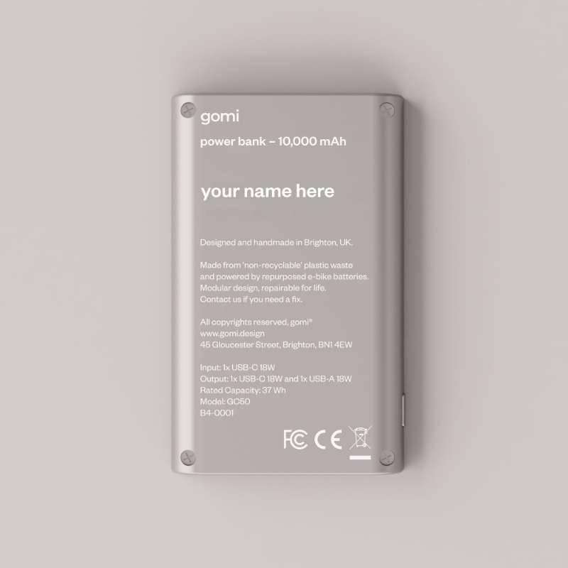 gomi Recycled Plastic Power Bank | Sycal Promotional Merchandise
